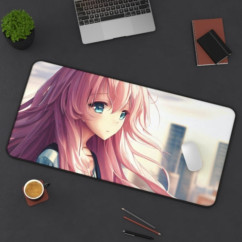 Pink Hair Anime Girl Desk Mat – Swathi Store